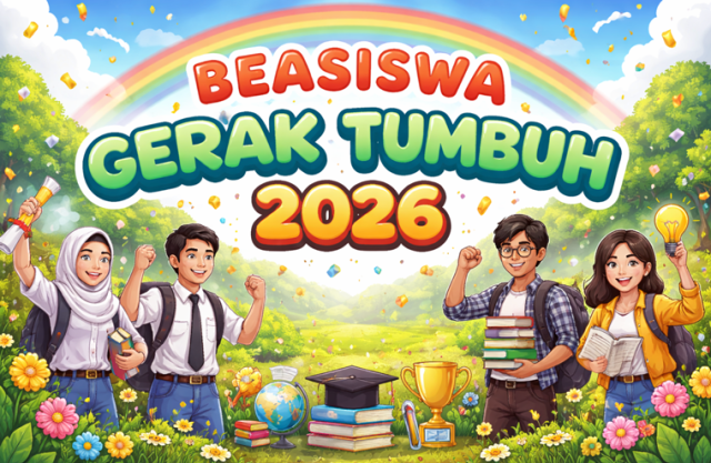 Beasiswa Gerak Tumbuh 2026 Buka untuk SD-S3 seluruh Indonesia - Portal ...